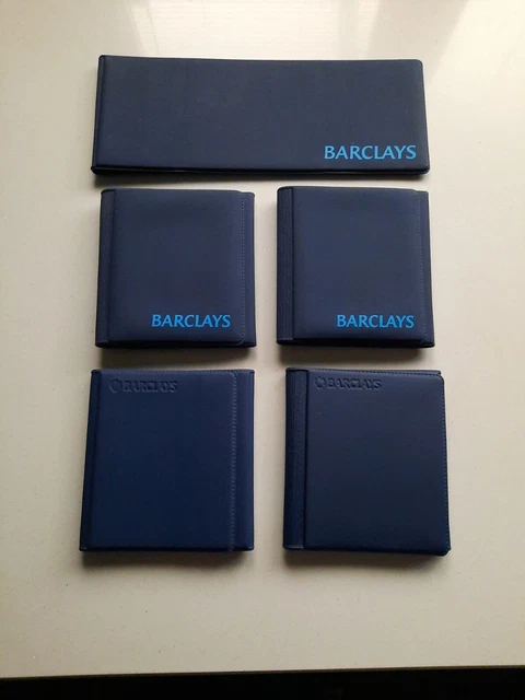 VINTAGE BARCLAY'S BANK Cheque Book Cover and 4 Credit Card Holders £10. ...
