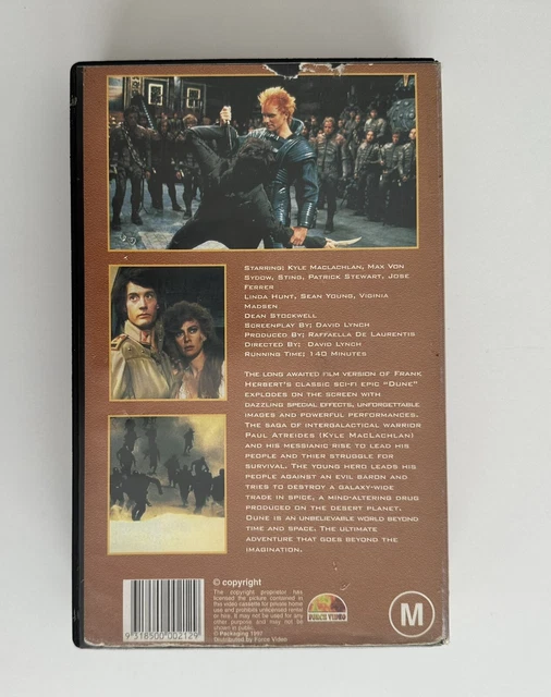 Dune [vhs] Force Video Big Box Ex Rental Tape Sci Fi David Lynch 1984 £