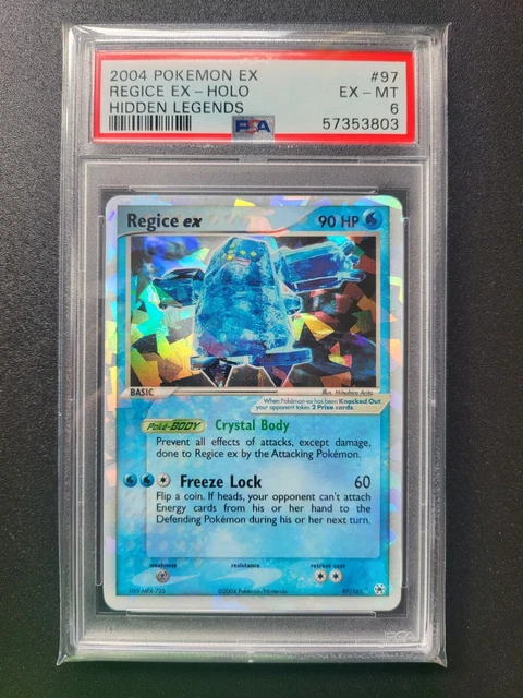 POKEMON CARD - Regice EX PSA 6 EX-MT - Holo Rare - Ex Hidden Legends ...