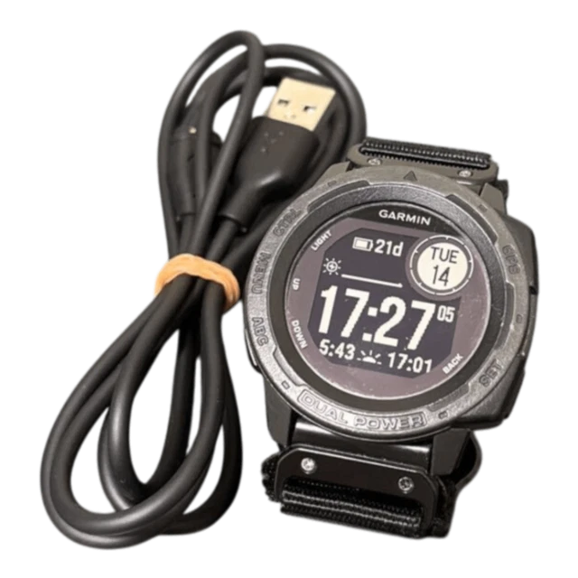 GARMIN INSTINCT DUAL Power Smartwatch GPS Heart Rate Waterproof Used £ ...