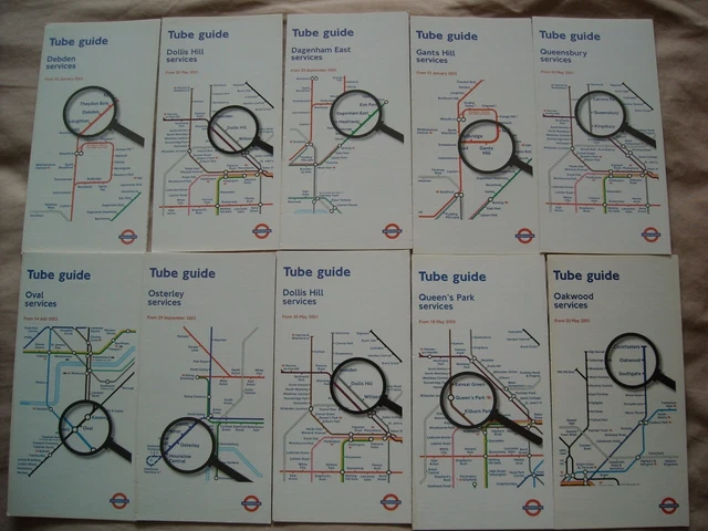 LONDON UNDERGROUND TUBE Guides Tube Maps list 1 £11.00 - PicClick UK
