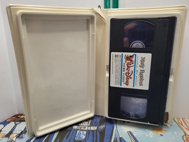 MARY POPPINS VHS 1985 Walt Disney Home Video White Label Mickey Mouse ...