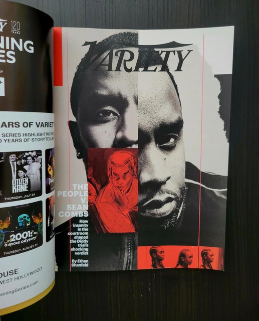 2 MAGAZINES - Sean Combs Variety Magazine July 9 2025 + FREE Hollywood ...