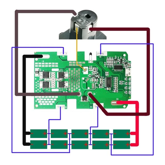 REPLACEMENT PCB FOR 18V Lithium Ion Battery Charging Protection Circuit ...