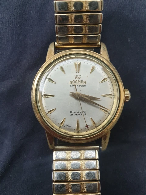 ROAMER ROTOPOWER MILITARY Brevett Vintage Watch Swiss RARE EUR 149,00 ...