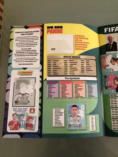 FIFA WORLD CUP 2026 Official Sticker collection Book +6 Stickers ...