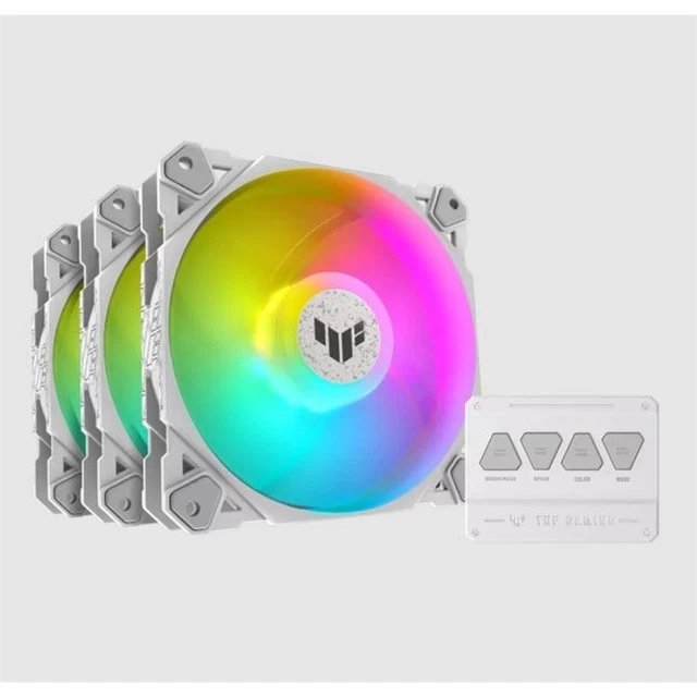 ASUS TUF GAMING TF120 ARGB WHITE EDITION 3IN1 Computer Case Air Cooler ...