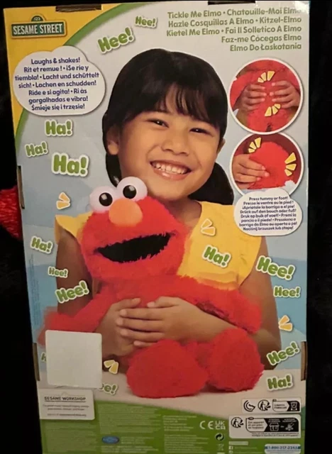 TICKLE ME ELMO Laugh Giggle Moving Hasbro Talking Toy Sesame Street ...