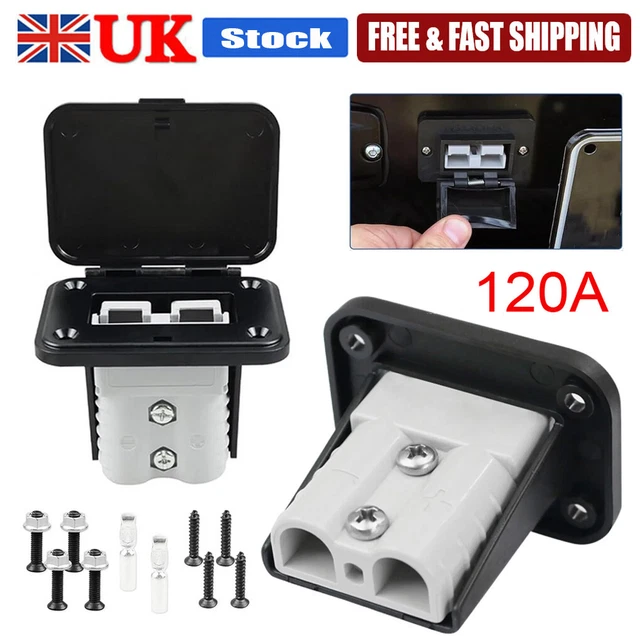 ANDERSON PLUG FLUSH Mount 120A Mounting Bracket Panel Cover for Boat ...