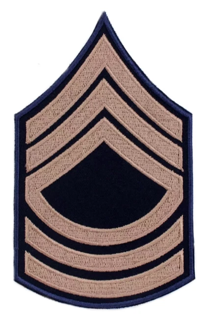 MASTER SERGEANT RANK Patch WW2 Repro American Stripes Iron-on Badge ...