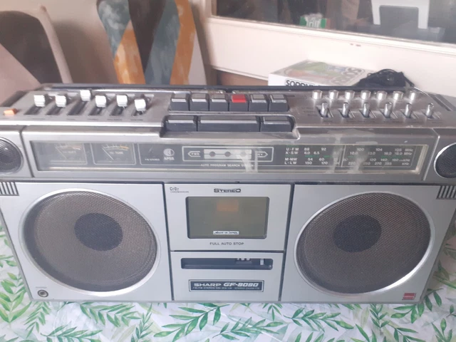 VINTAGE SHARP GHETTO Blaster Boombox Stereo Radio-Cassette Rare Collectab £200.00 - PicClick UK