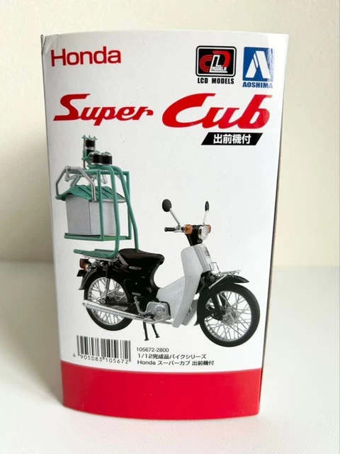 AOSHIMA HONDA SUPER Cub mit Lieferbox Modellbausatz ungeöffnet EUR 112 ...
