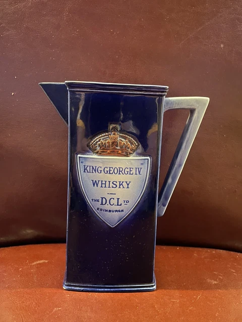 RARE 1920’S KING GEORGE IV SCOTCH WHISKY DCL WATER ADVERTISING PUB JUG ...