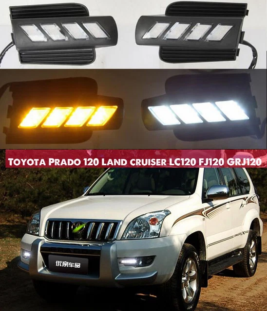 DRL FOR TOYOTA Prado 120 Land cruiser 2003 -2009 LED daytime running ...