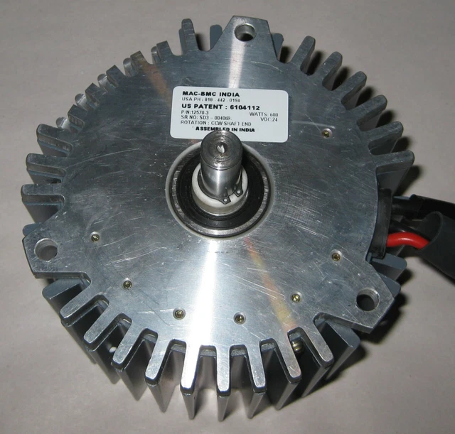 BRUSHLESS DC BLDC Electric Motor w/ Control - 24V - 600W - 12mm Shaft ...