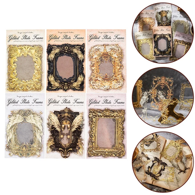 FRAMEWORK STICKERS RETRO Photo Frame Stickers Long-lasting PET ...