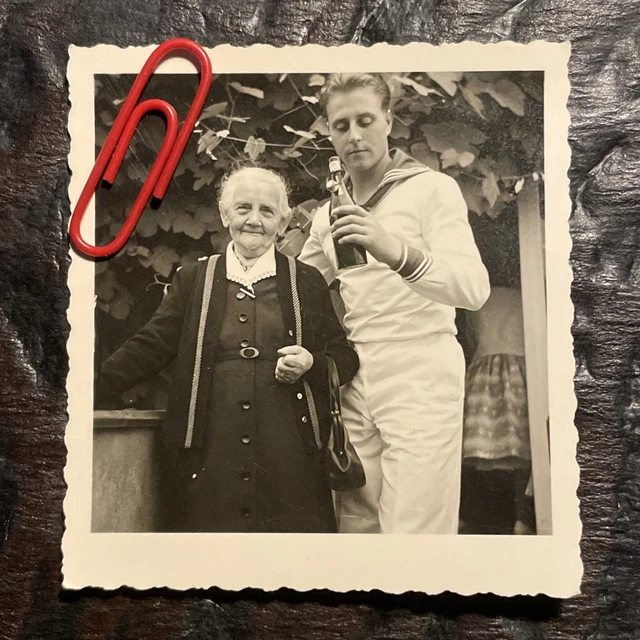 KRIEGSMARINE MARINE MATROSE Frau Dame Maid Women 6x6 Original Foto 2.WK ...