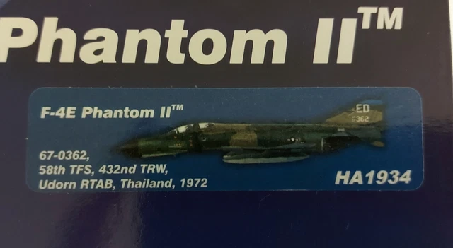 HOBBY MASTER HA1934 McDonnell Douglas F-4E Phantom II 67-0362 Capt ...