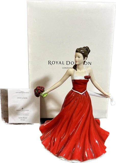 ROYAL DOULTON PRETTY Ladies Collection June Rose Bone China Figurine HN ...