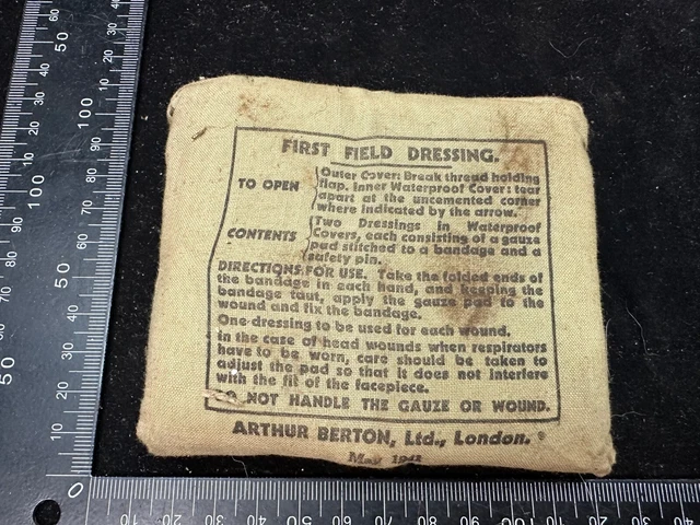 ORIGINAL WW2 BRITISH Army First Aid Dressing - 1942 Dated £12.00 ...
