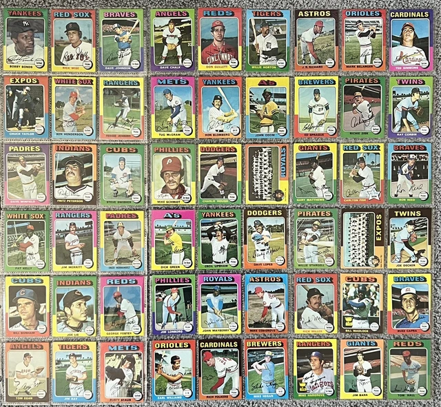 SET COMPLETO BASEBALL 1975 Topps - alta qualità - tutte le carte nella ...