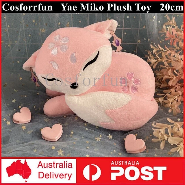20CM GENSHIN IMPACT Plush Toy Yae Miko Pink Fox Stuffed Toy Doll Pillow ...