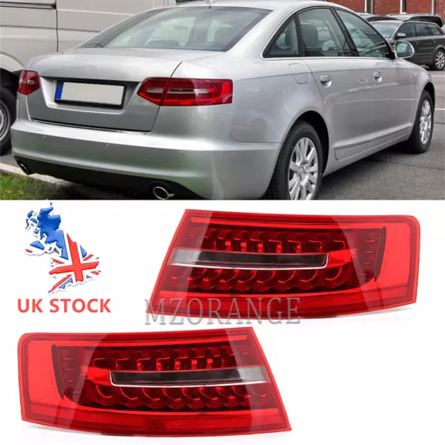 2x Led Rear Outer Tail Light Brake Stop Lamp For Audi A6 C6 Saloon 2009