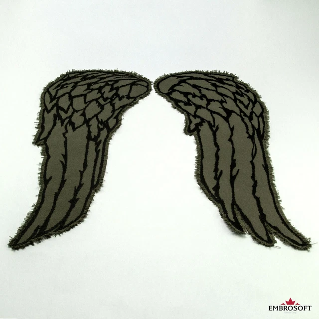 THE WALKING DEAD Daryl Dixon Angel Wings Patch Embroidered Halloween ...