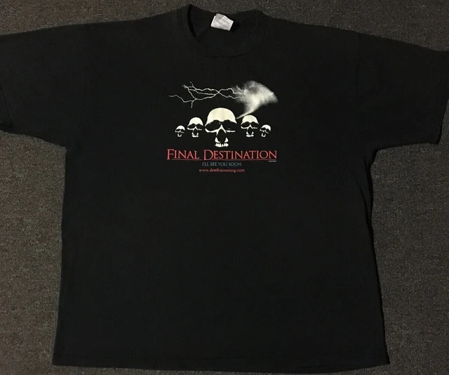 VTG 2000 FINAL Destination 1 Faded Horror Movie Promo Shirt XL Skulls ...