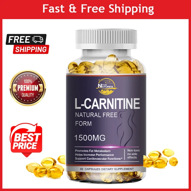 L-CARNITINE 60 CAPSULES 1500mg Nervous System Health Antioxidant ...