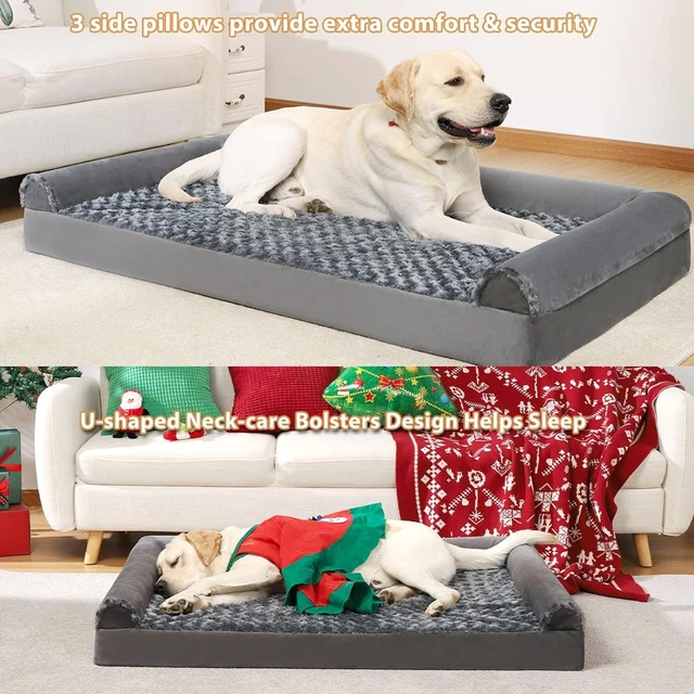 LARGE DOG BED, Orthopedic Dog Sofa Beds Couch with Removable Washable ...