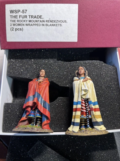 JOHN JENKINS FIGURES WSP-56 Fur Trader JJ Designs Rendezvous 2 Squaws ...
