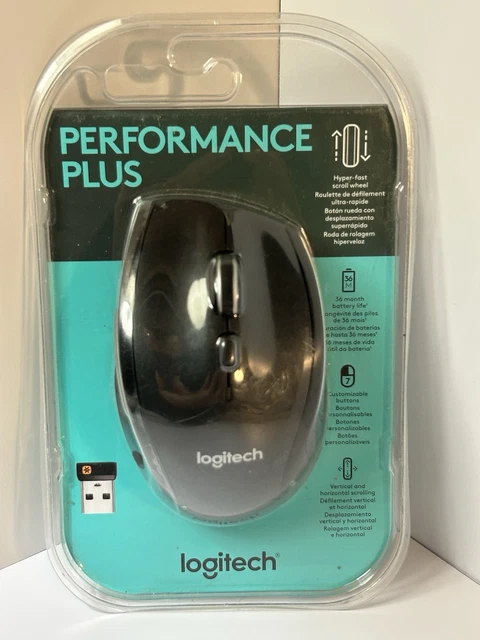 LOGITECH PERFORMANCE PLUS Mouse Laptop Portable Wireless Ergonomic $25. ...