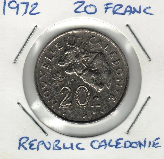 1972 NOUVELLE CALEDONIE 20 Franc coin (New Caledonia)......Circulated ...