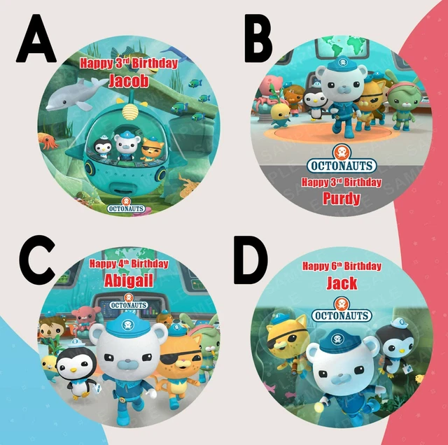 OCTONAUTS PERSONALISED ROUND Edible Birthday Cake Topper Cake ...