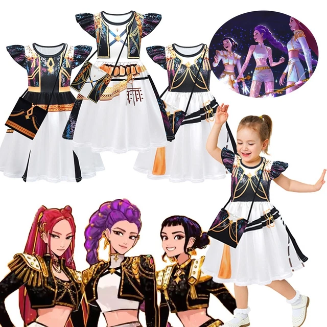 KIDS KPOP DEMON Hunters Costume Book Week Girls Dress Bag Rumi Mira Zoey Cosplay $28.81 ...
