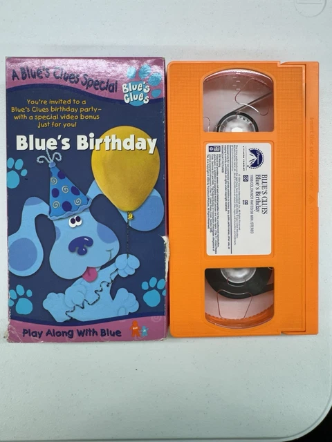 NICK JR BLUE’S Clues Play Along Birthday VHS Video Tape VTG Nickelodeon ...
