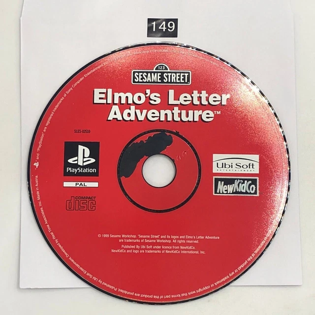 SESAME STREET ELMO'S Letter Adventurer PS1 Playstation 1 Game Disc Only ...