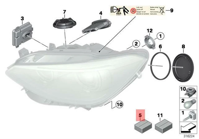 GENUINE REPAIR KIT Led Module BMW F20 F21 114d 114i 116d ed 116i ...