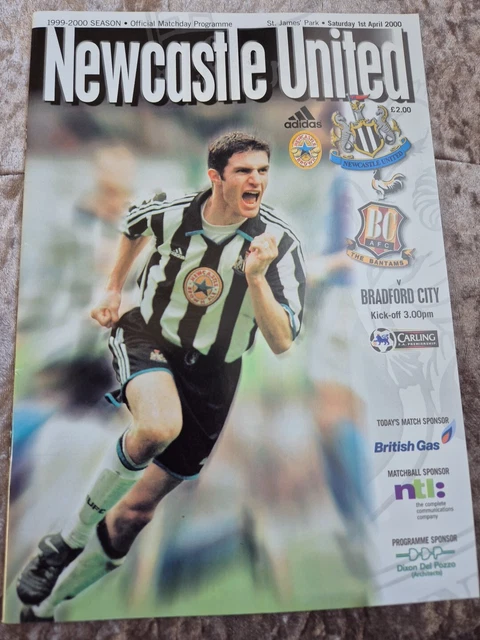 NEWCASTLE UNITED V Bradford City Official Matchday Programme 1st April ...