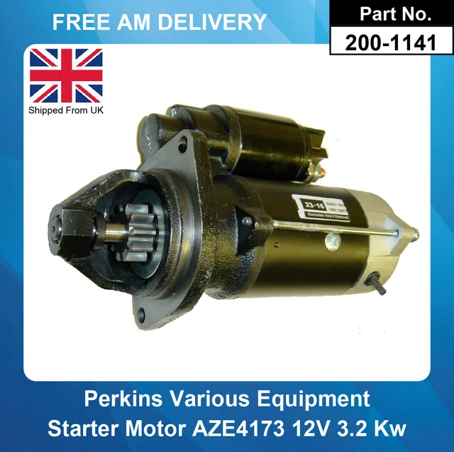 STARTER MOTOR FOR JCB 2CX Backhoe Loader 2873K624 2873K625 2873K634 ...