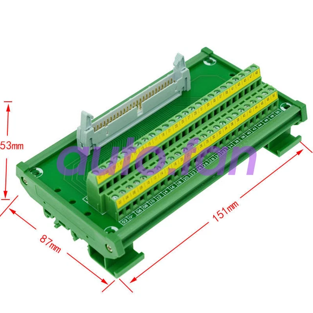 IDC50 50PIN HEADER Breakout Board Terminal Block Connector PLC adapter Interface £24.71 ...