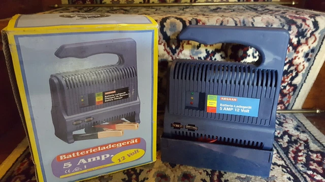 LADEGERÄT FÜR AUTOBATTERIE, altes Grät von Absaar, 5 Amp/12 Volt EUR 13 ...