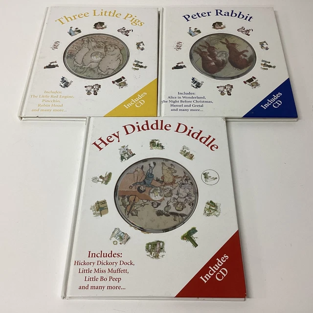 PETER RABBIT, THREE Little Pigs & Hey Diddle Diddle Grange Books w CDs ...