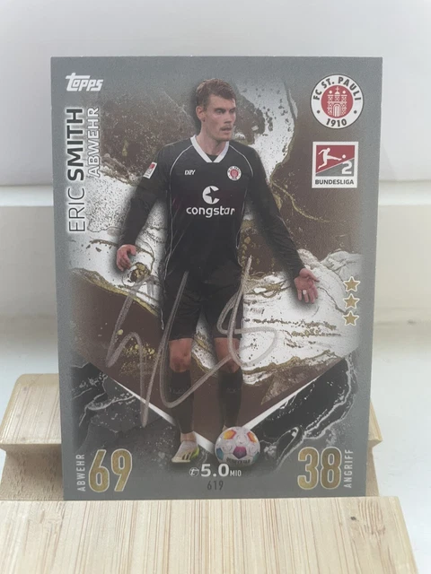 ERIC SMITH FC St. Pauli autografo firmato calcio Topps Match Attax FCSP ...