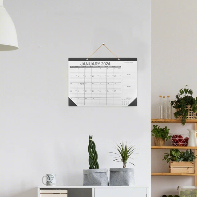 CALENDRIER ANGLAIS CALENDRIER mural domestique Notant le calendrier ...