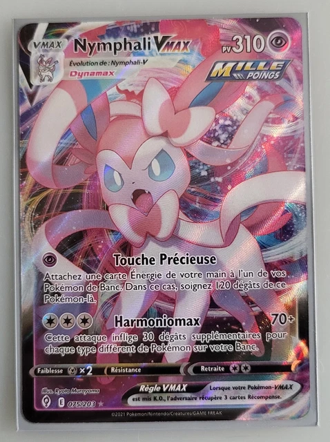 CARTE POKÉMON Nymphali Vmax 075/203 EB07 Évolution Céleste VF 2021 EUR ...
