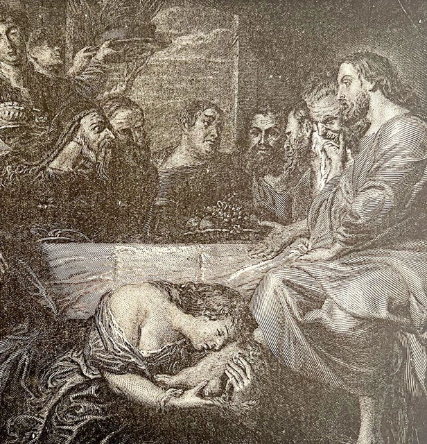 Mary At The Feet Of Jesus