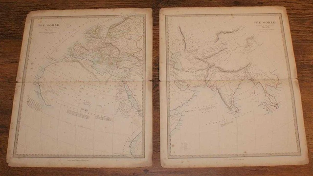 MAP OF THE World as known to the Ancients - in Two Sheets 1857 £46.00 ...