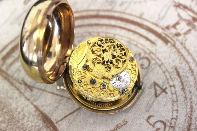 FRÜHE ANTIKE SPINDEL Taschenuhr verge pocket watch William Wilson ...